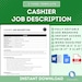 Cashier Job Description Template, Retail Cashier Responsibilities ...