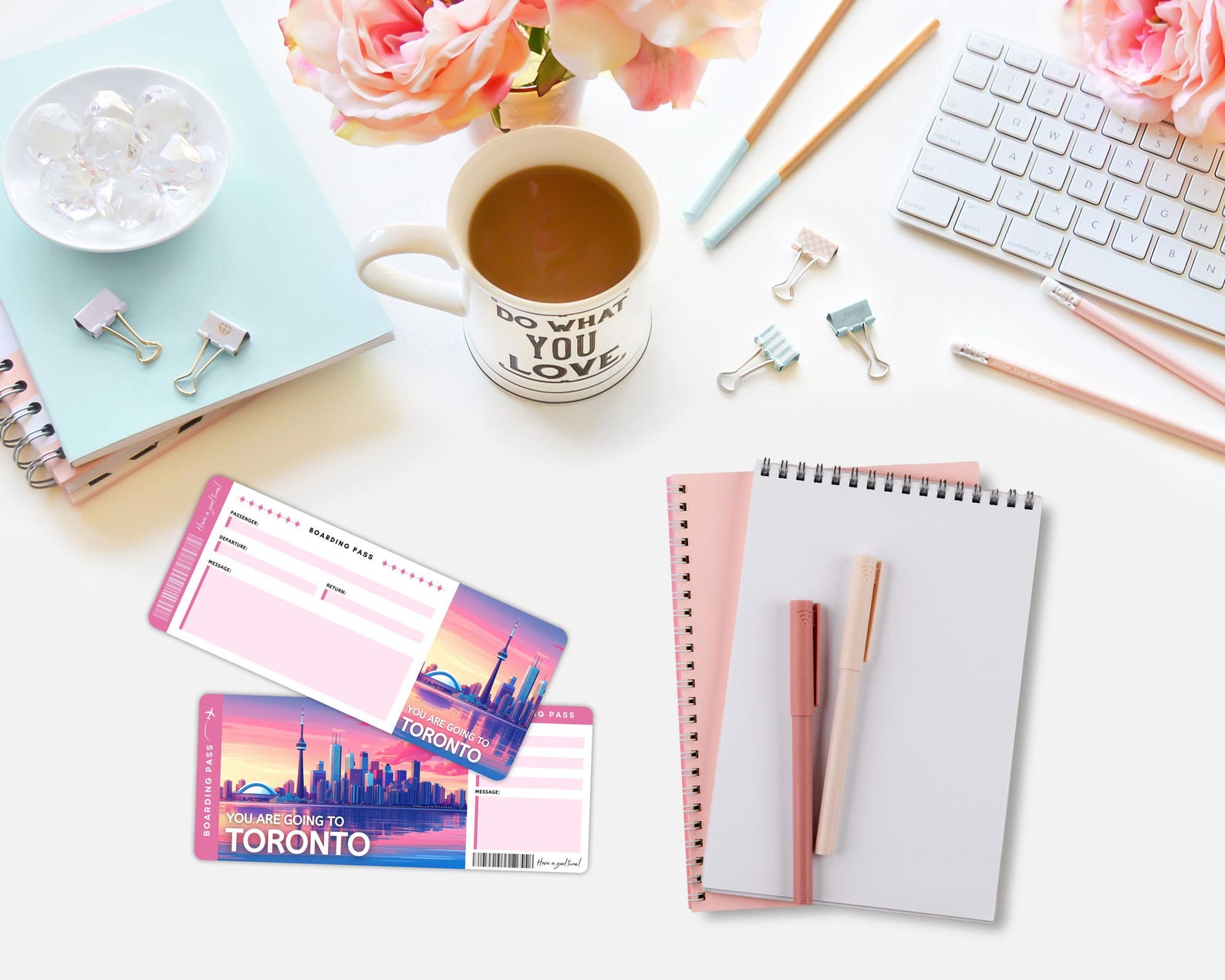 Printable Toronto Surprise Gift Ticket, Editable Canada Vacation ...