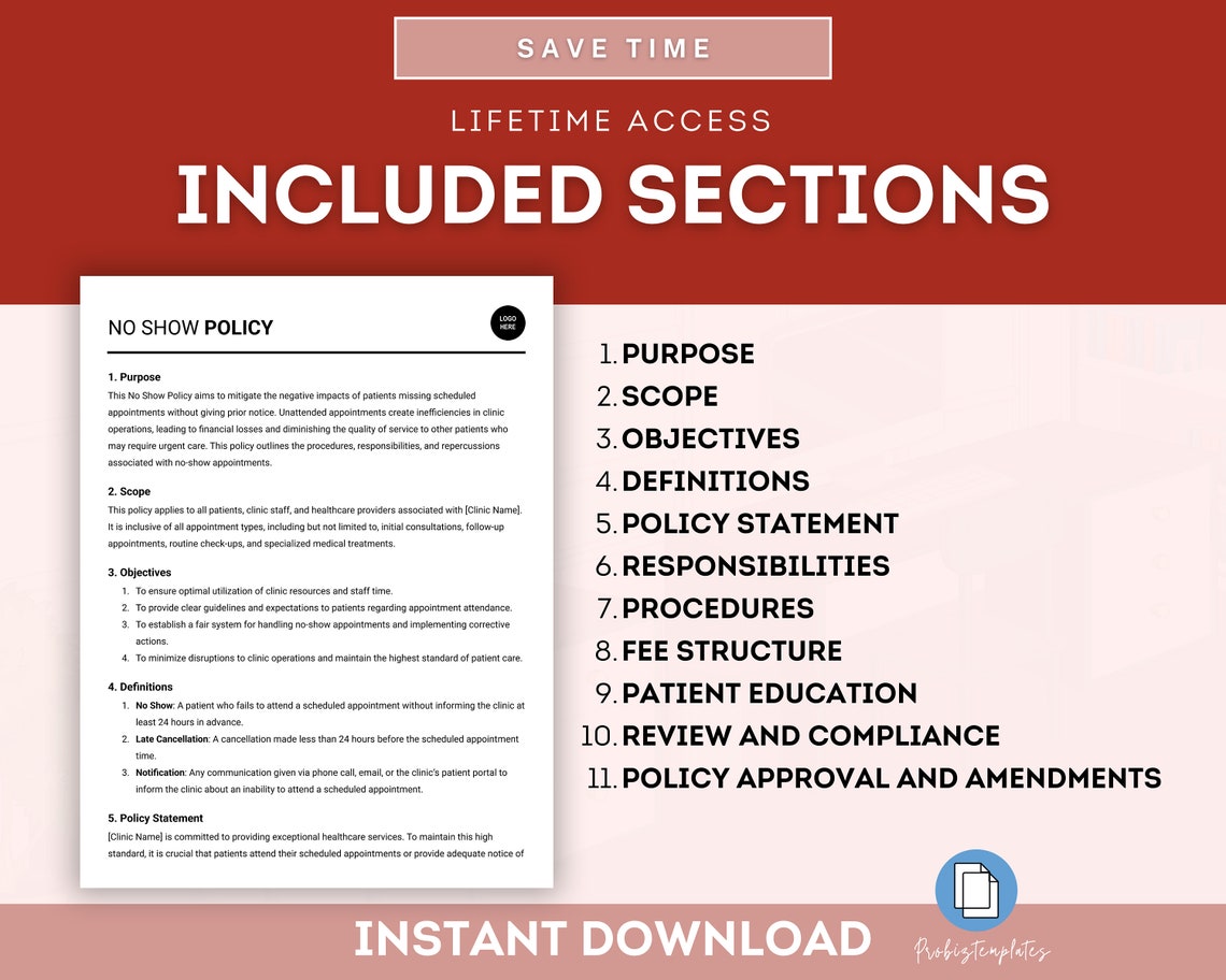 No Show Policy Template, Employee No Show Guidelines, Attendance Policy ...