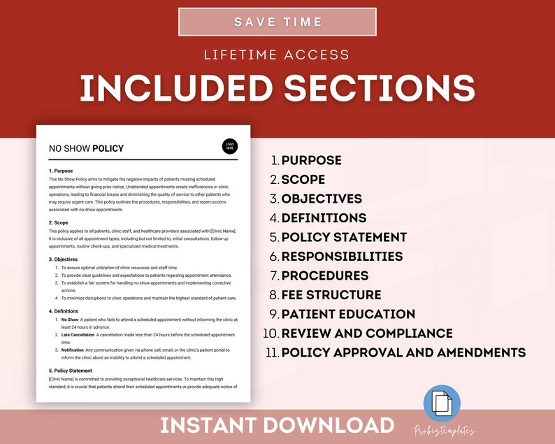 No Show Policy Template, Employee No Show Guidelines, Attendance Policy ...