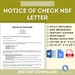 Notice of Check NSF Letter, Non-sufficient Funds Check Notice, Bounced Check Notification, NSF ...