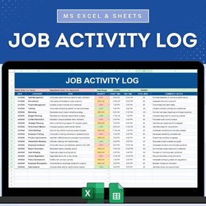 Job Activity Log Template, Work Task Tracker, Daily Work Journal ...