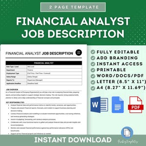 Financial Analyst Job Description Template, Finance Analyst Role ...