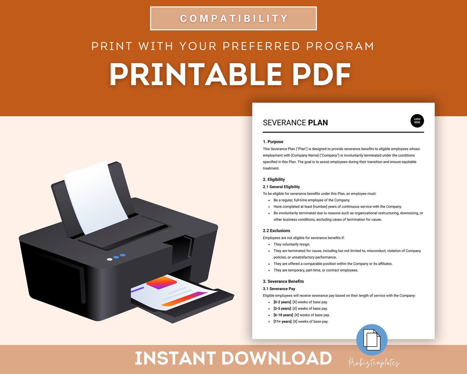 Severance Plan Template, Employee Severance Package, Severance Benefits ...