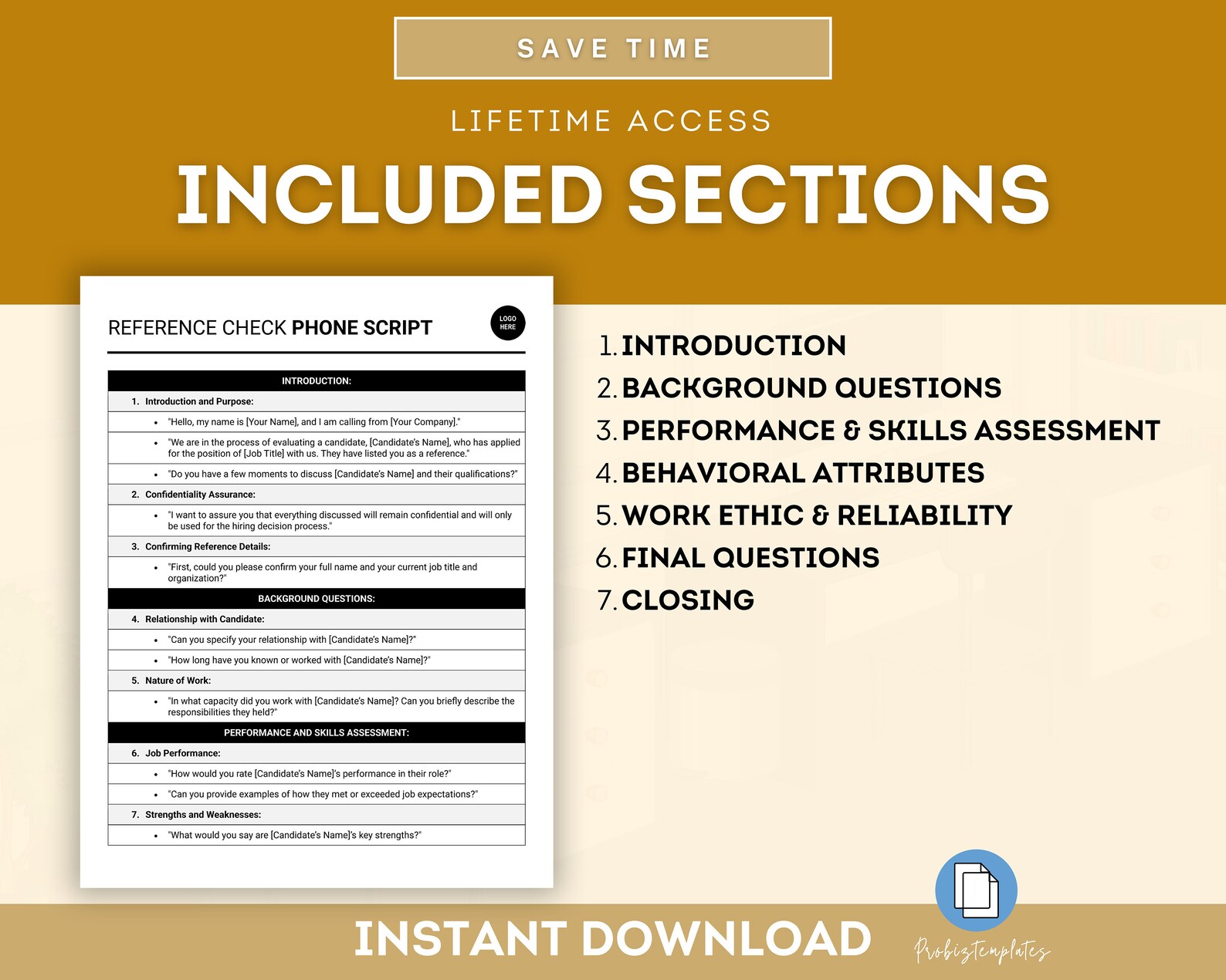 Reference Check Phone Script, Job Reference Check Phone Script, Employment Reference Check ...