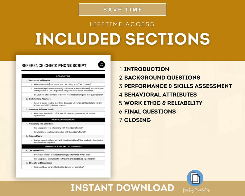 Reference Check Phone Script, Job Reference Check Phone Script ...