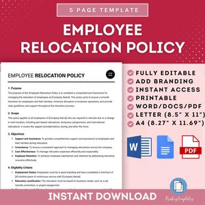 Employee Relocation Policy Template, Company Relocation Guidelines ...