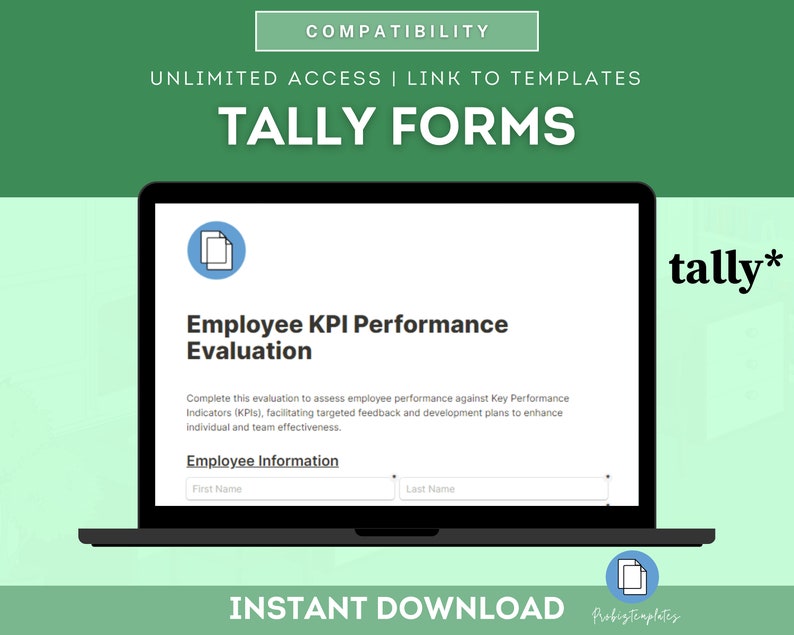 Employee KPI Performance Evaluation Online Form, Performance Metrics ...