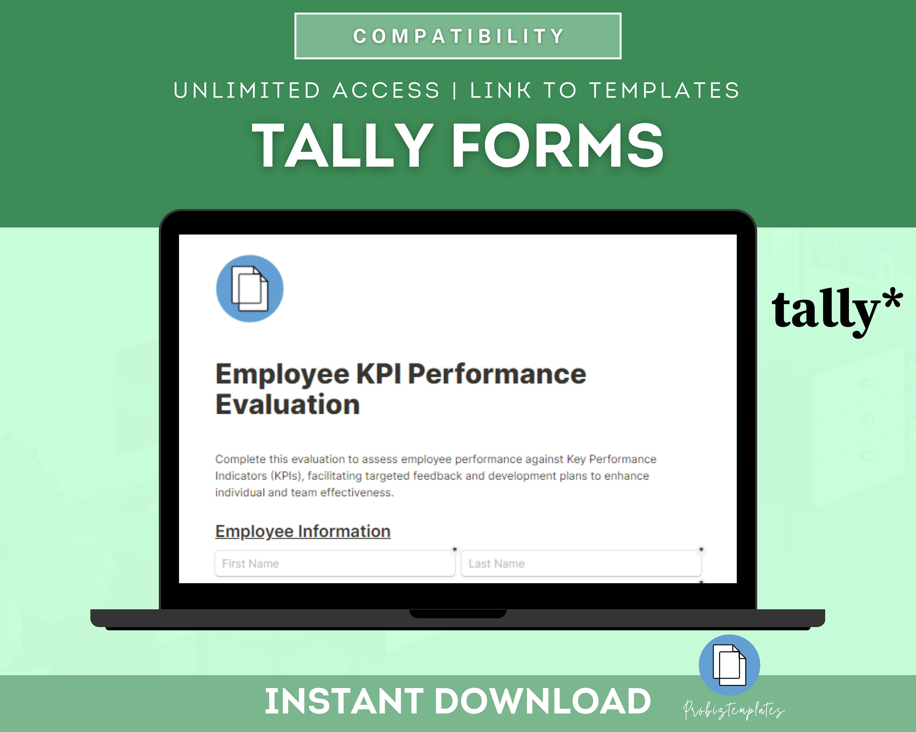 Employee KPI Performance Evaluation Online Form, Performance Metrics ...