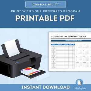 Employee Time off Request Tracker 2024 Template, Staff Leave Management ...