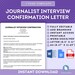 Journalist Interview Confirmation Letter Template, Media Interview ...