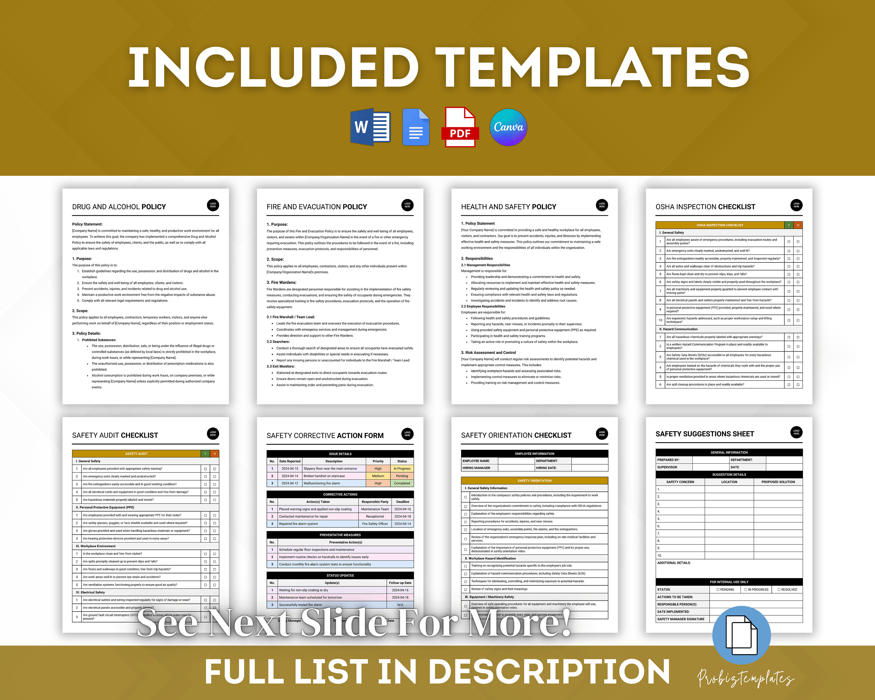 Workplace Safety Bundle, Employee Safety Bundle, Employee Wellness ...
