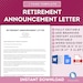 Retirement Announcement Letter Template, Employee Retirement ...