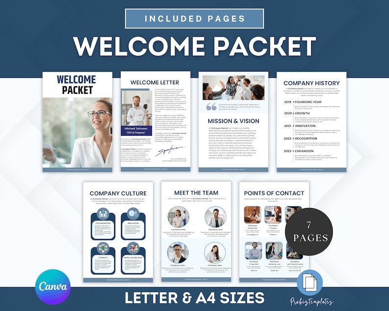 Employee Handbook, New Hire Welcome Packet, HR Employee Onboarding ...