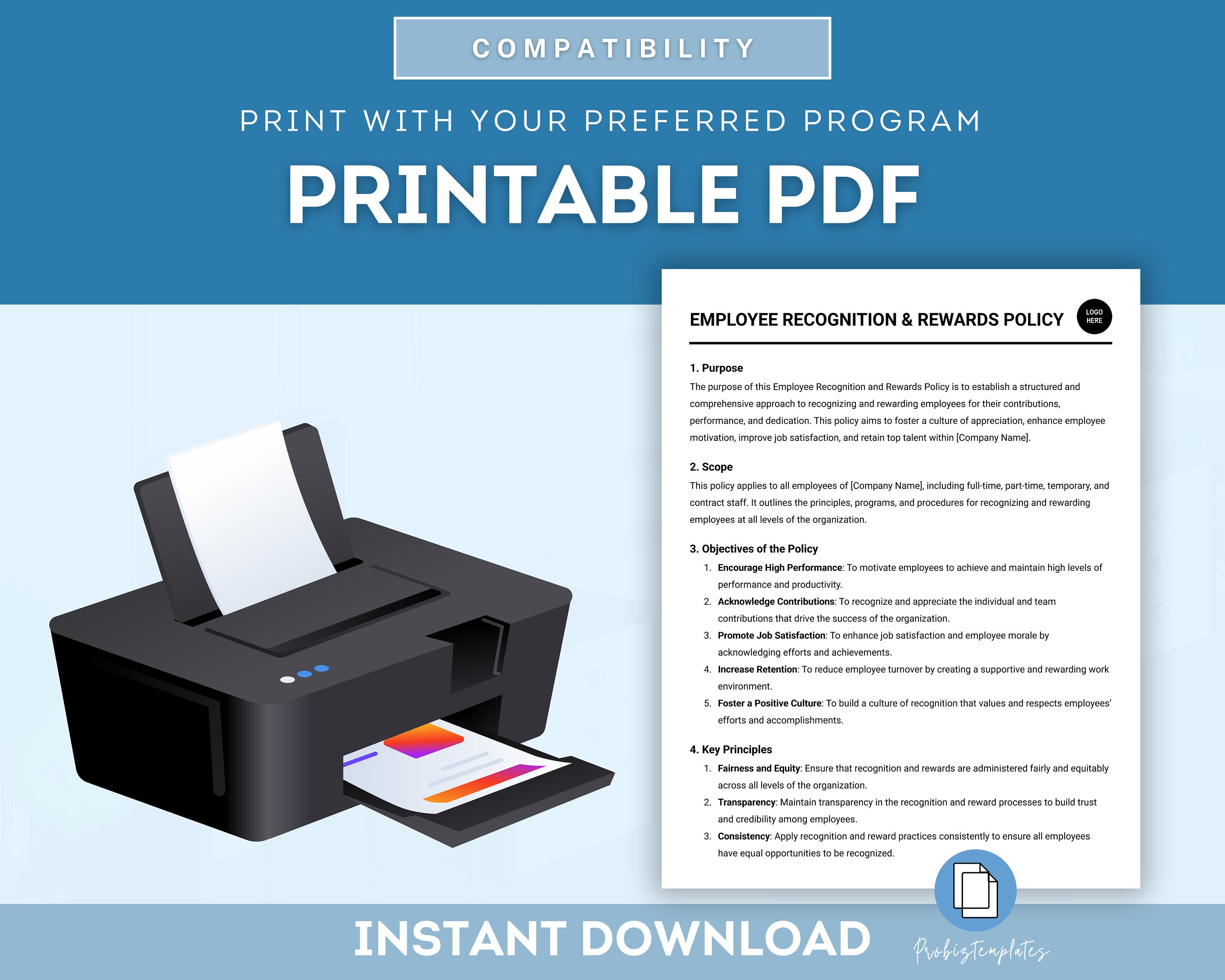 Employee Recognition and Rewards Policy Template, Employee Appreciation ...