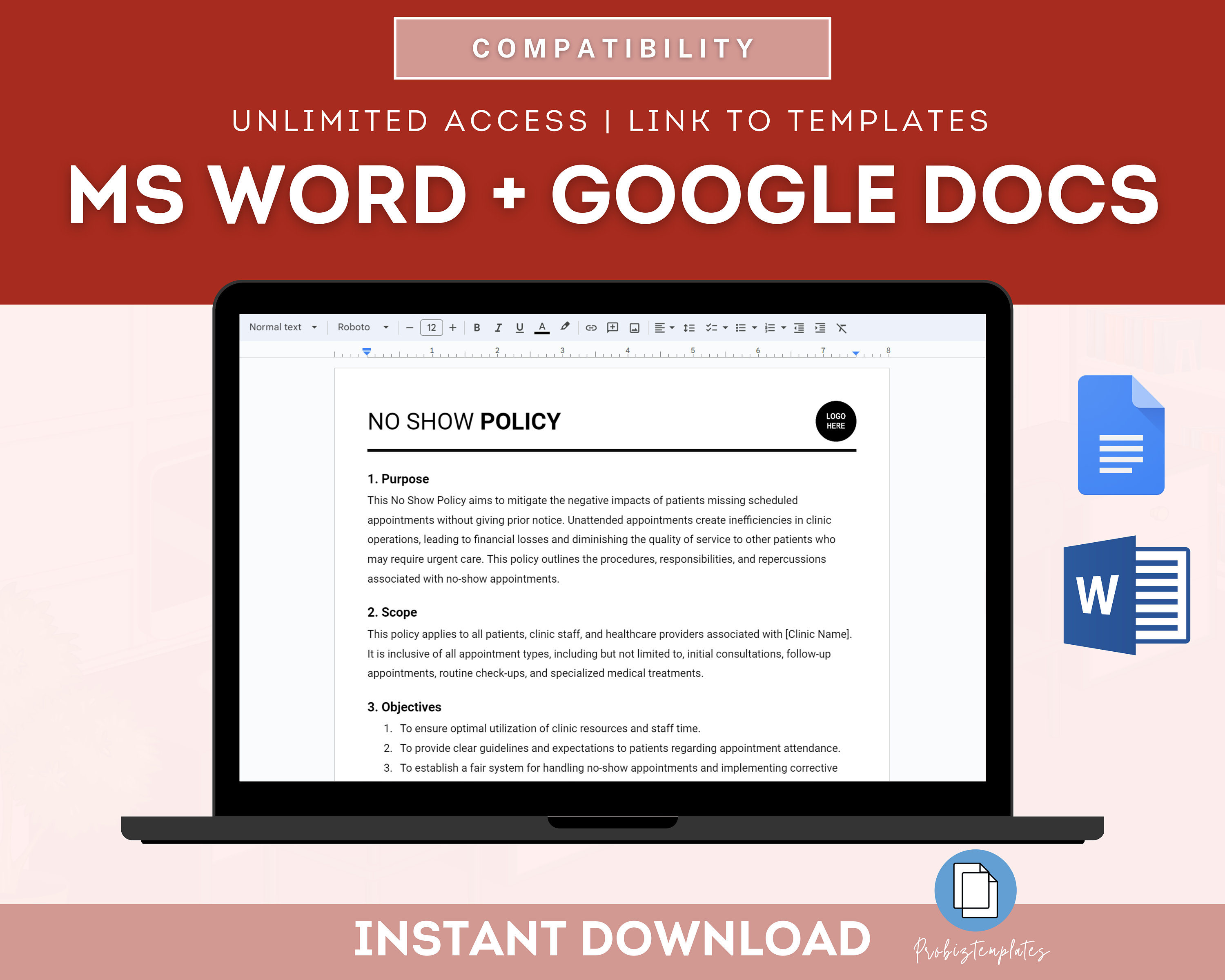 No Show Policy Template, Employee No Show Guidelines, Attendance Policy ...