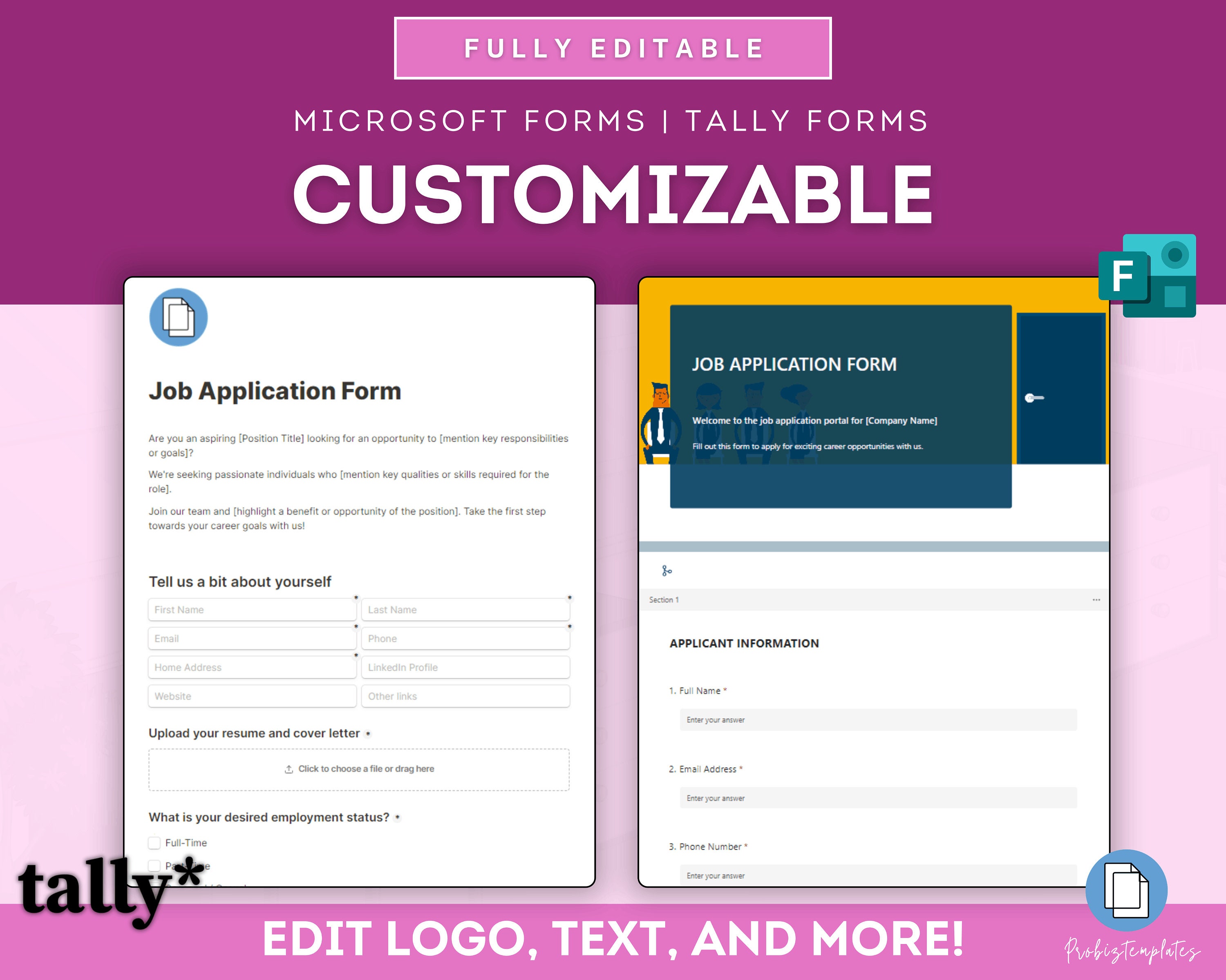 Job Application Online Form, Editable Job Employment Application Form ...