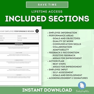 Employee 30-day Performance Review Template, Employee Evaluation Form ...