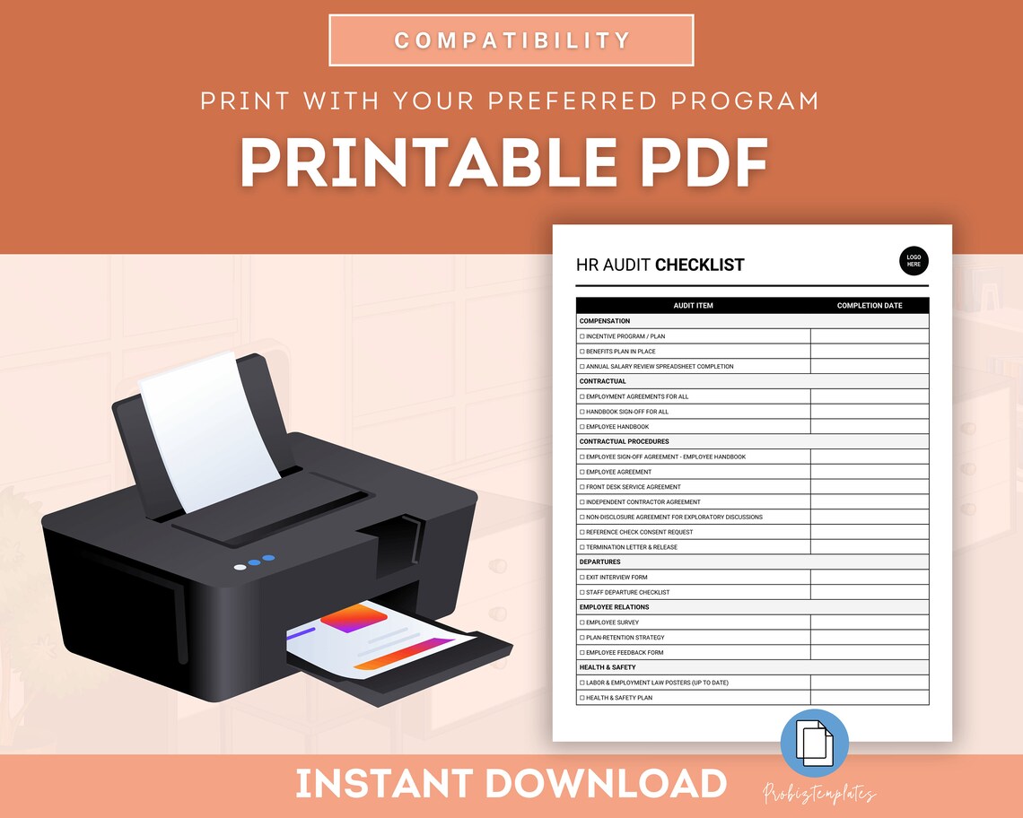 HR Audit Checklist, Human Resources Audit, Internal Audit Checklist, HR ...