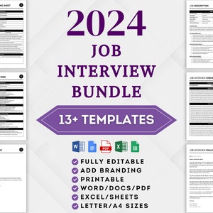 Job Interview Bundle, Employee Interview Bundle, Interviewer Bundle ...
