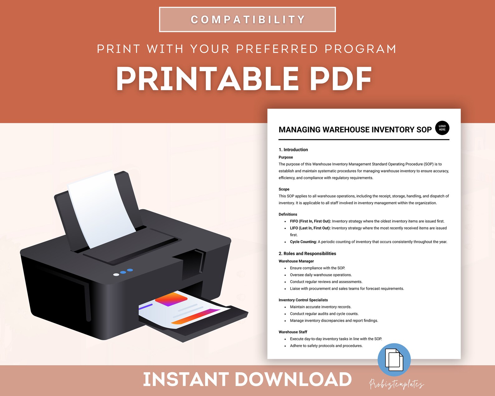 Managing Warehouse Inventory SOP Template, Warehouse Inventory ...