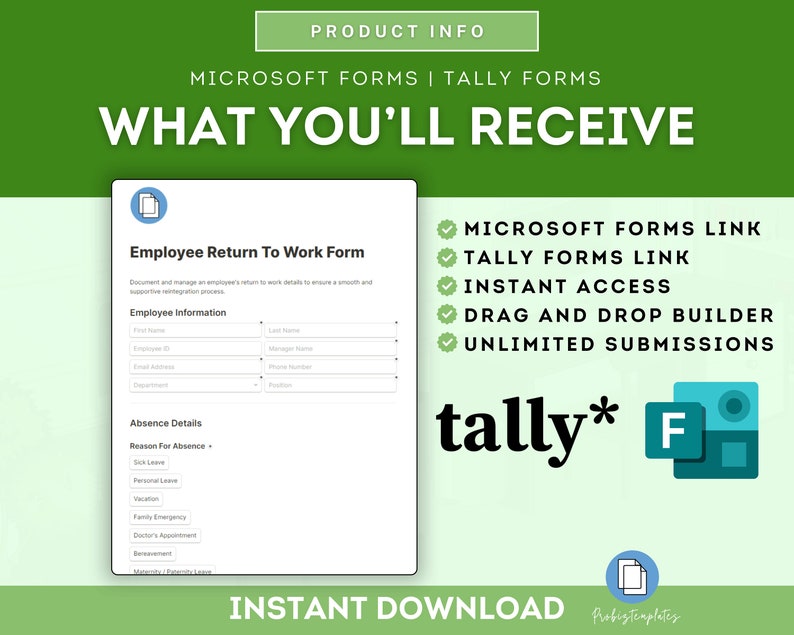 Employee Return to Work Form Online Form, Back-to-work Form, Return-to ...