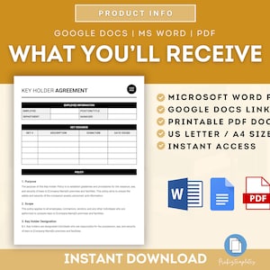Key Holder Agreement Template, Key Management Agreement, Key Custody ...