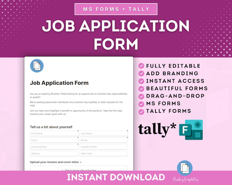Job Application Online Form, Editable Job Employment Application Form ...
