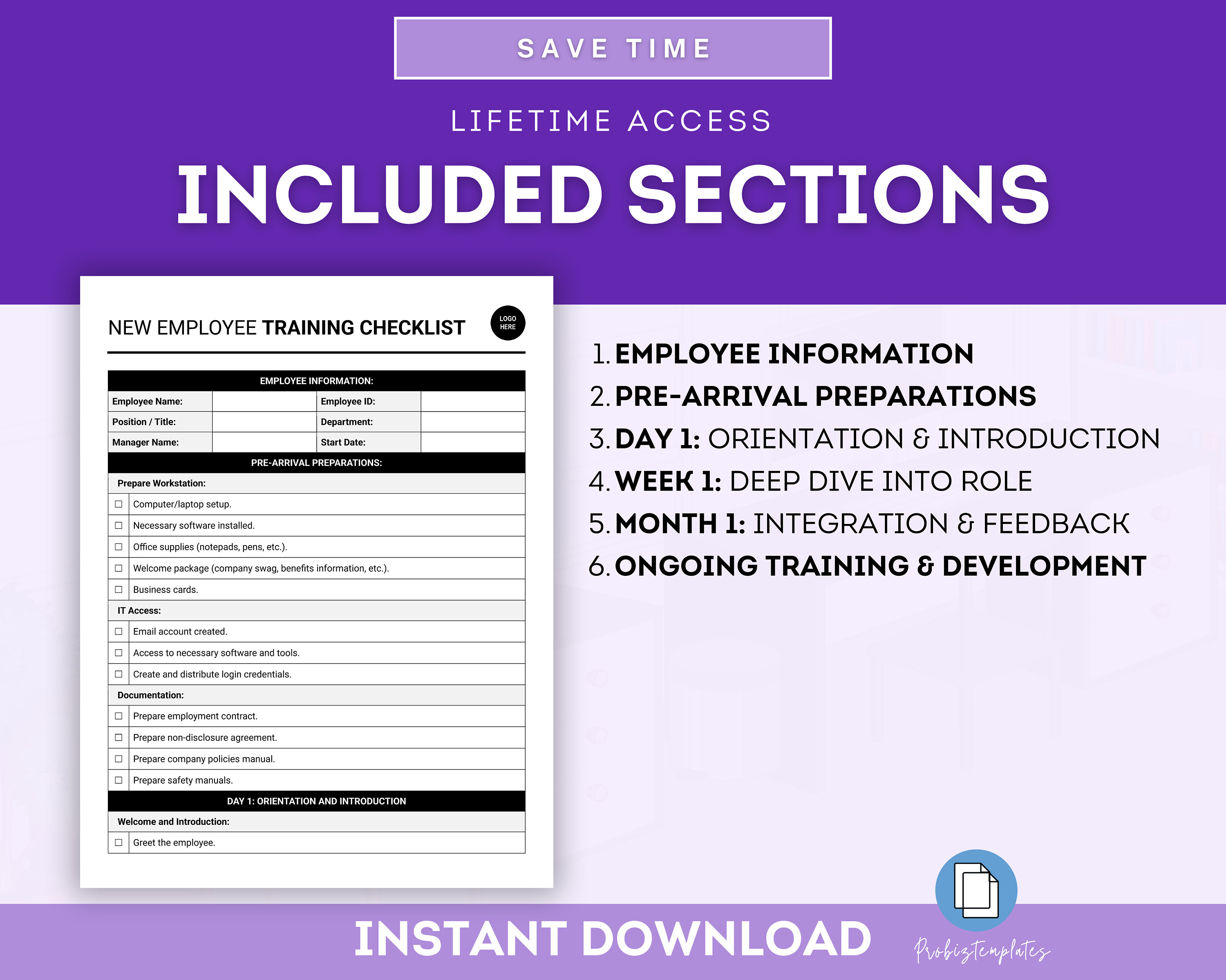 New Employee Training Checklist, Onboarding Training Checklist ...
