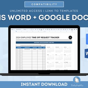 Employee Time off Request Tracker 2024 Template, Staff Leave Management ...