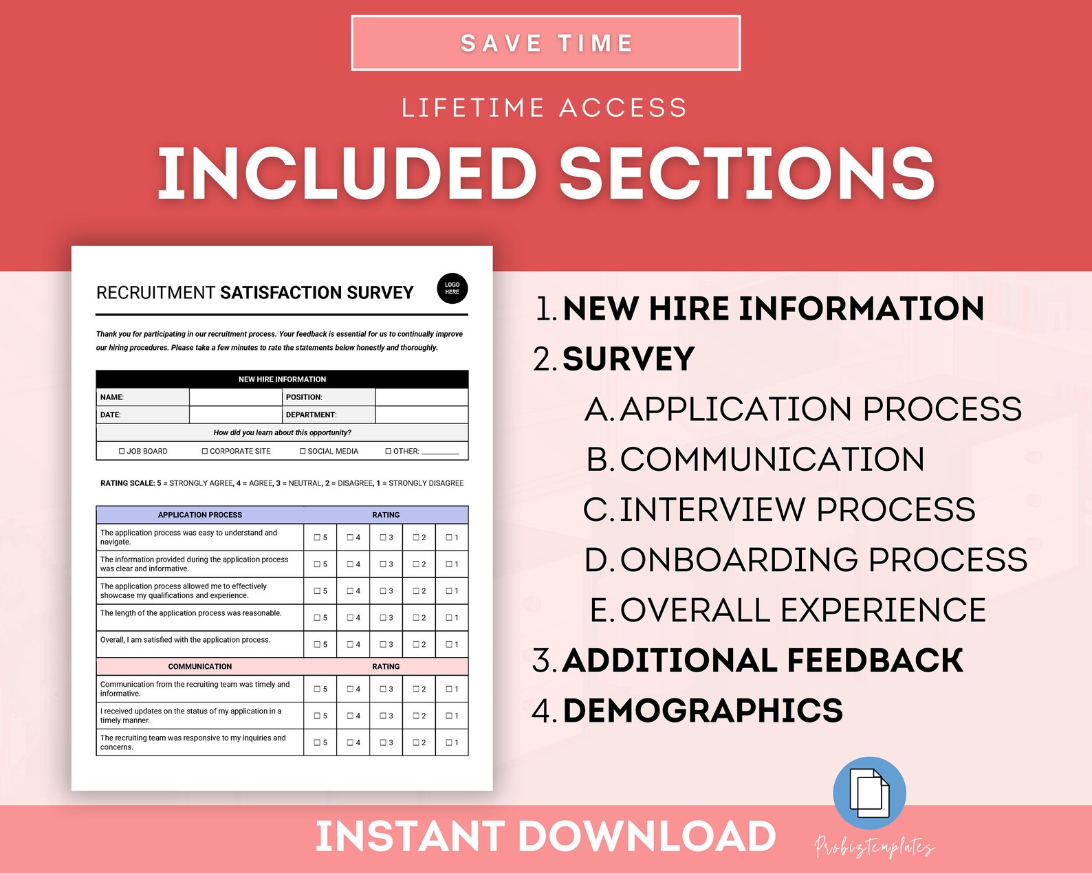 Recruitment Satisfaction Survey Template, Candidate Experience Survey ...