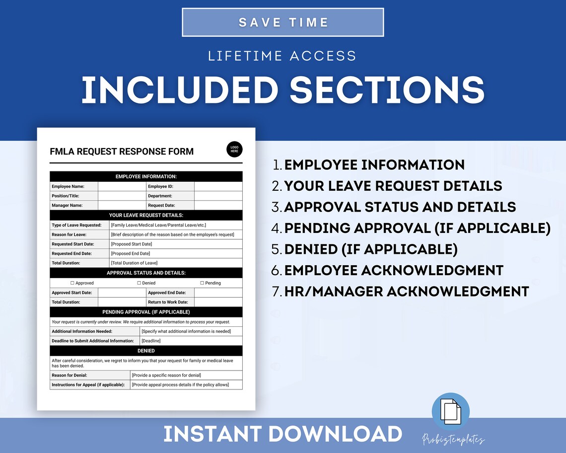 Response to Employee Request for Family or Medical Leave Form Template ...