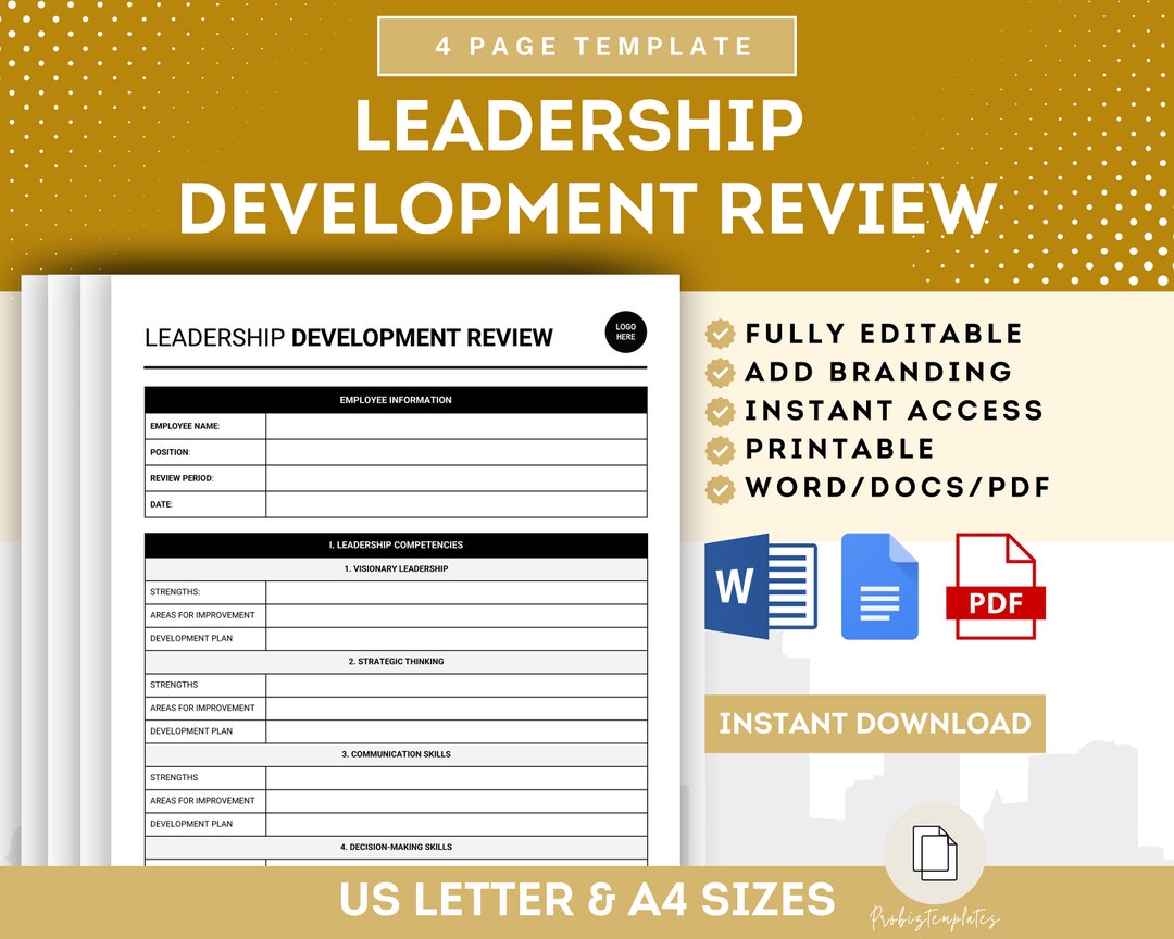 Employee Leadership Development Review Template, Employee Goals ...