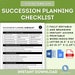 Succession Planning Checklist Template, Leadership Succession Strategy ...