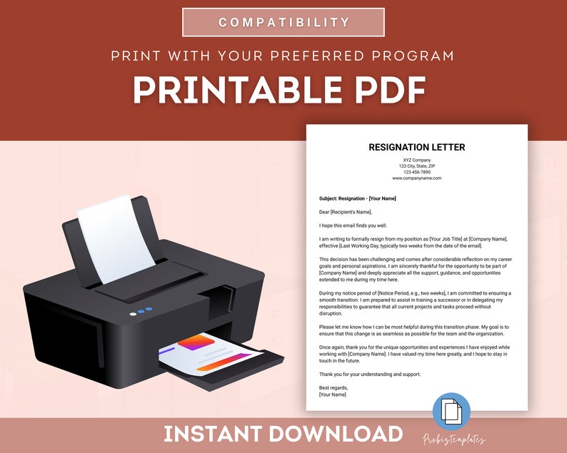 Resignation Letter, Formal Resignation Letter, Employee Resignation ...