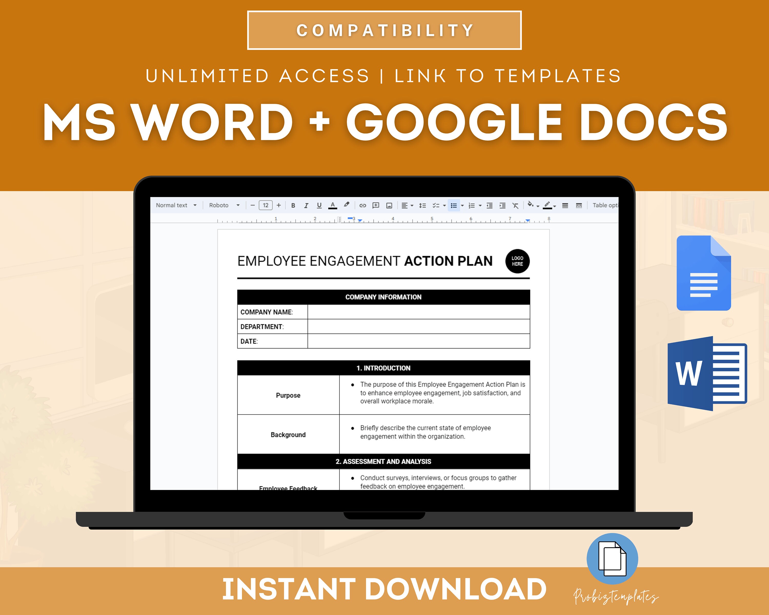 Employee Engagement Action Plan Template, Boosting Employee Morale Plan ...