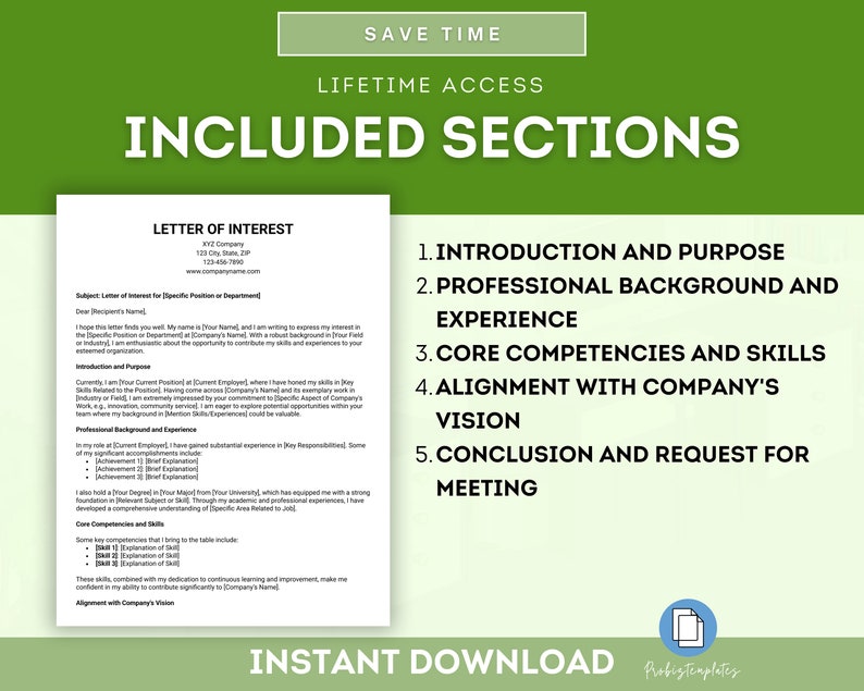 Letter of Interest Template, Job Interest Letter, Employment Inquiry ...