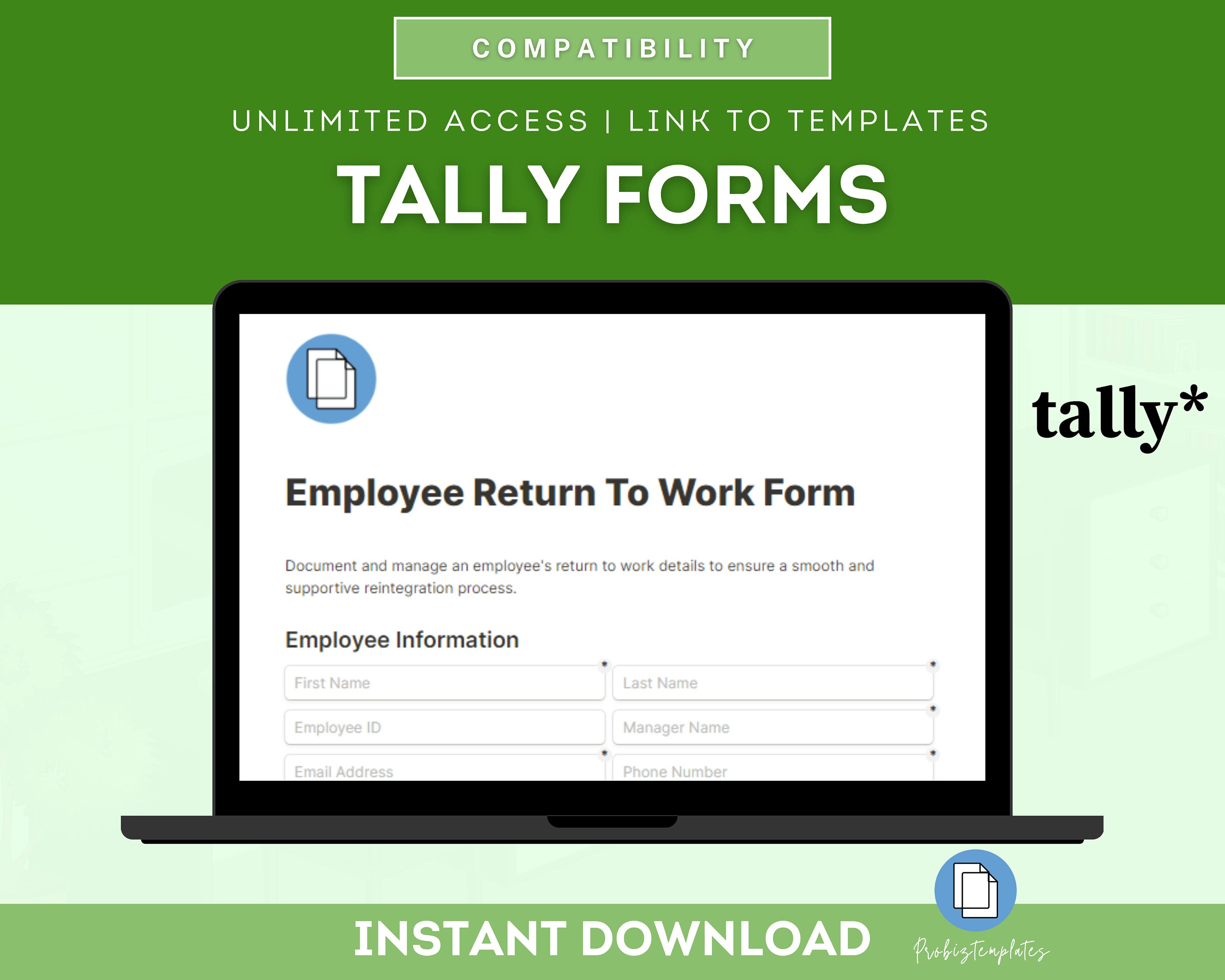 Employee Return to Work Form Online Form, Back-to-work Form, Return-to ...