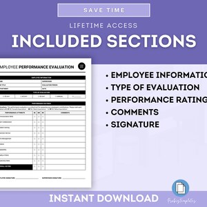 Employee Performance Evaluation Form Template, Human Resource Employee ...