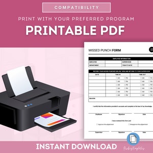 Missed Punch Form Template, Employee Time Punch Correction Form ...