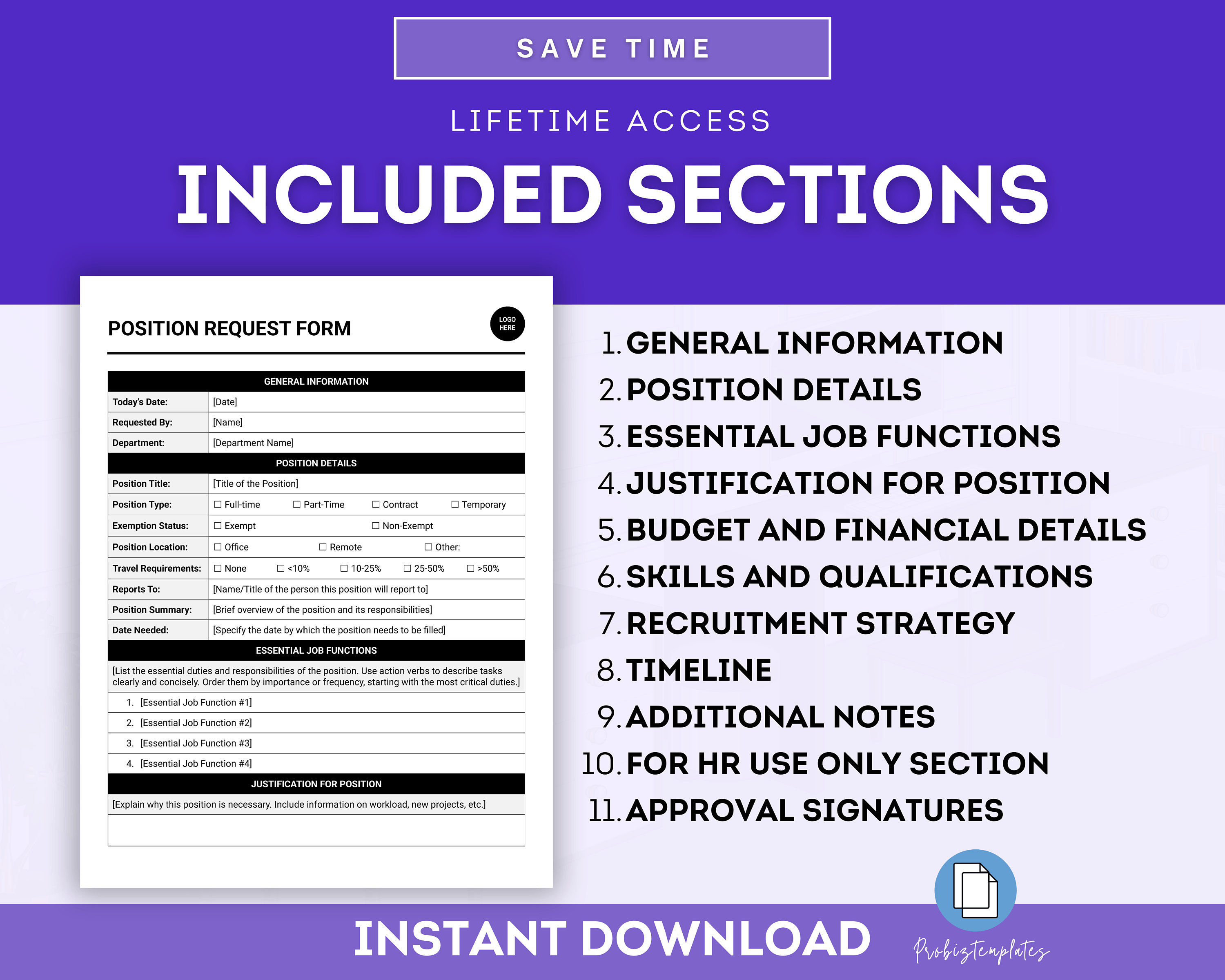 HR Position Request Form Template, Job Opening Request Form, Job ...