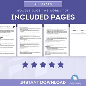 Employee Classification Policy Template, Staff Personnel Classification ...