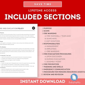 Fire and Evacuation Policy Template, Emergency and Safety Training for ...