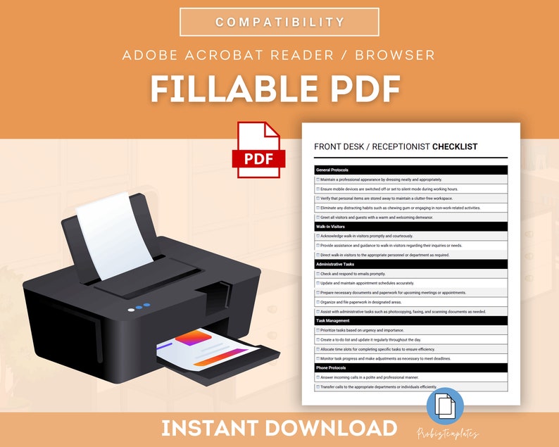 Front Desk Receptionist Checklist, Reception Responsibilities ...