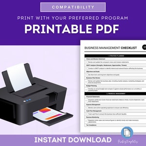 Business Management Checklist Template, Company Management Checklist ...
