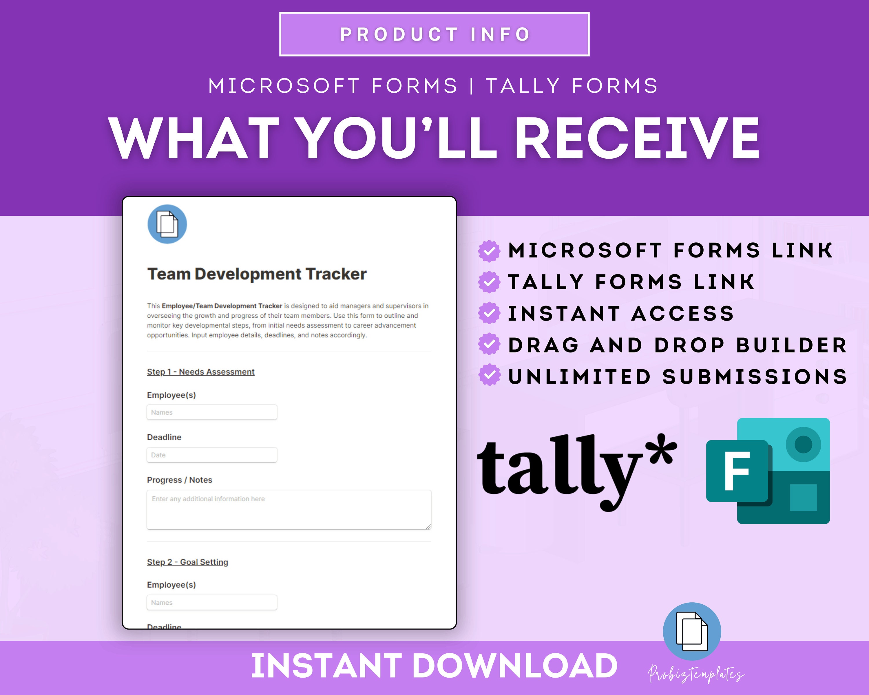 Employee & Team Development Tracker Online Template, Team Development ...