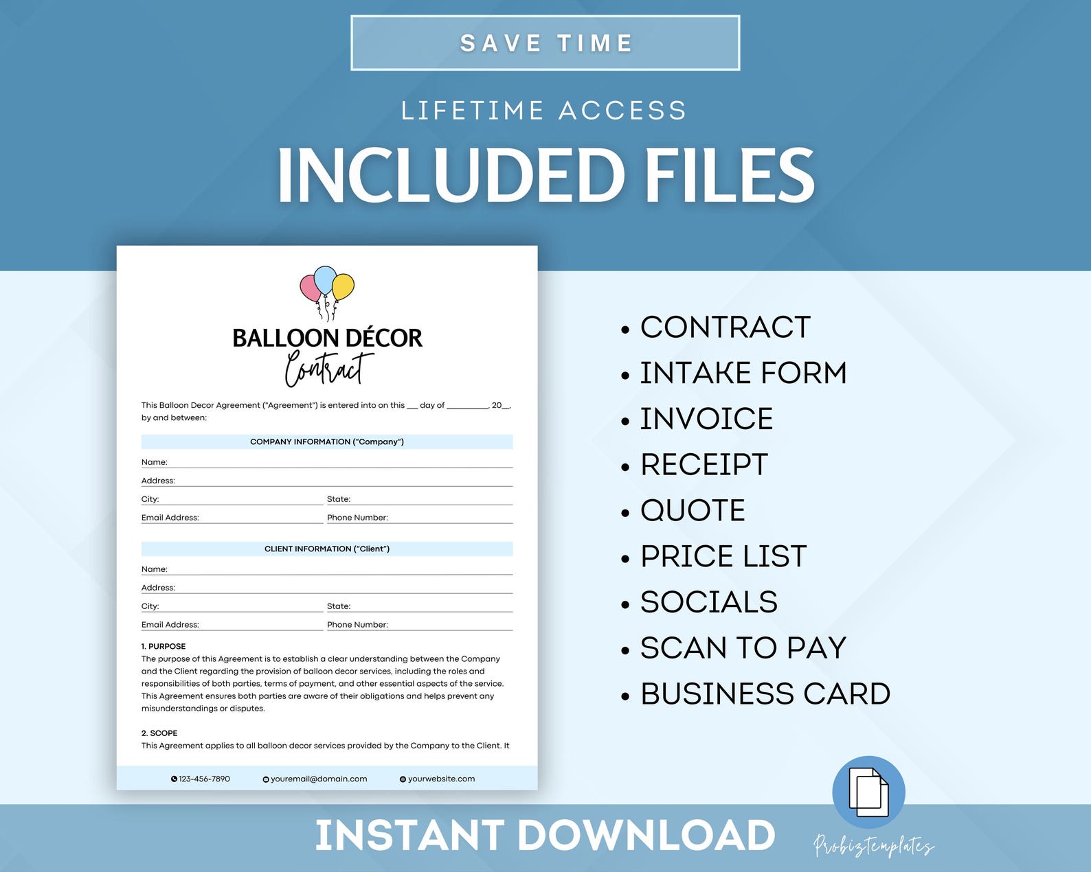 Balloon Decor Contract Bundle, Event Balloon Decoration Contract ...