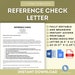 Reference Check Letter, Employment Reference Check Letter, Job ...