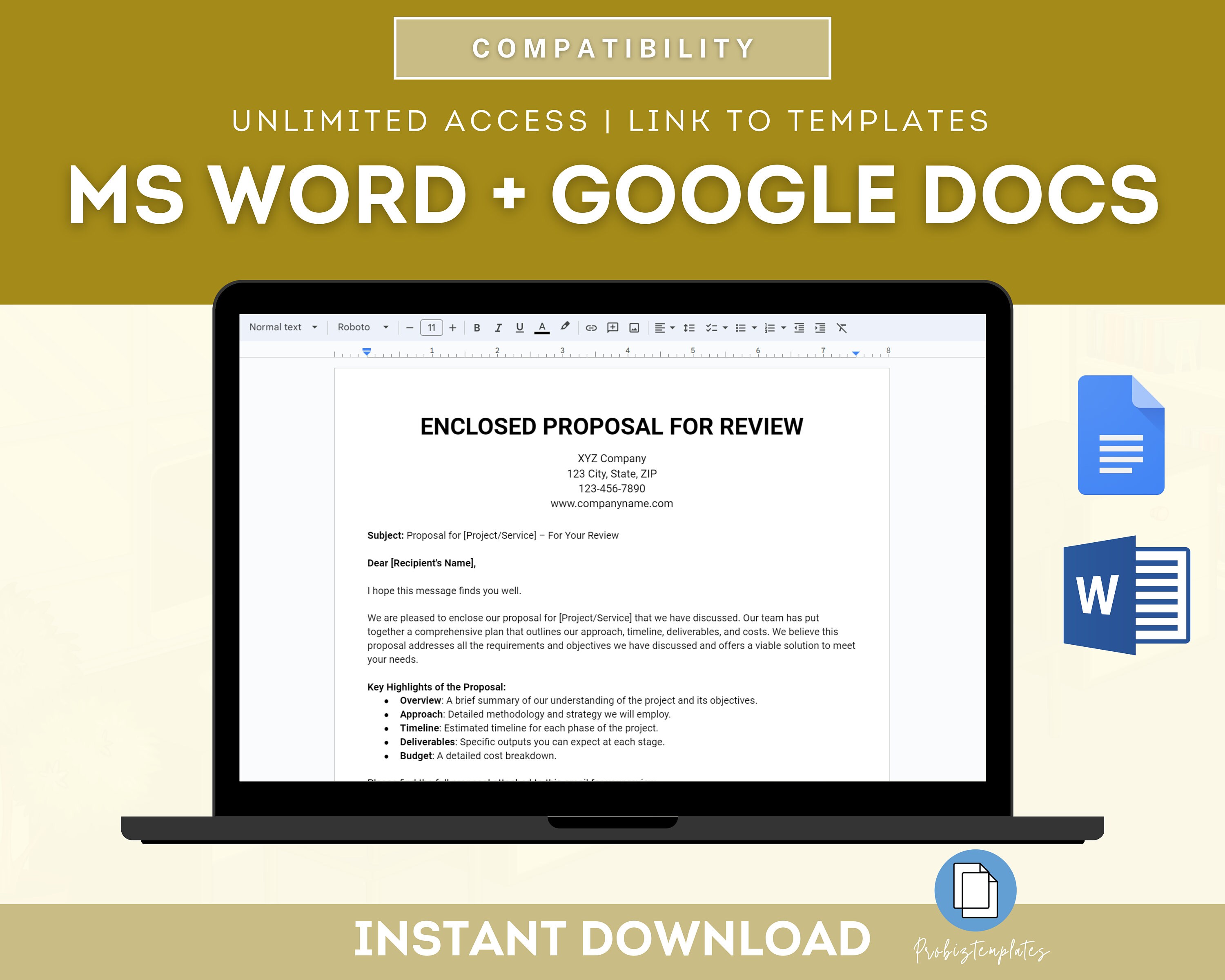 Enclosed Proposal for Review Letter Template, Proposal Submission ...