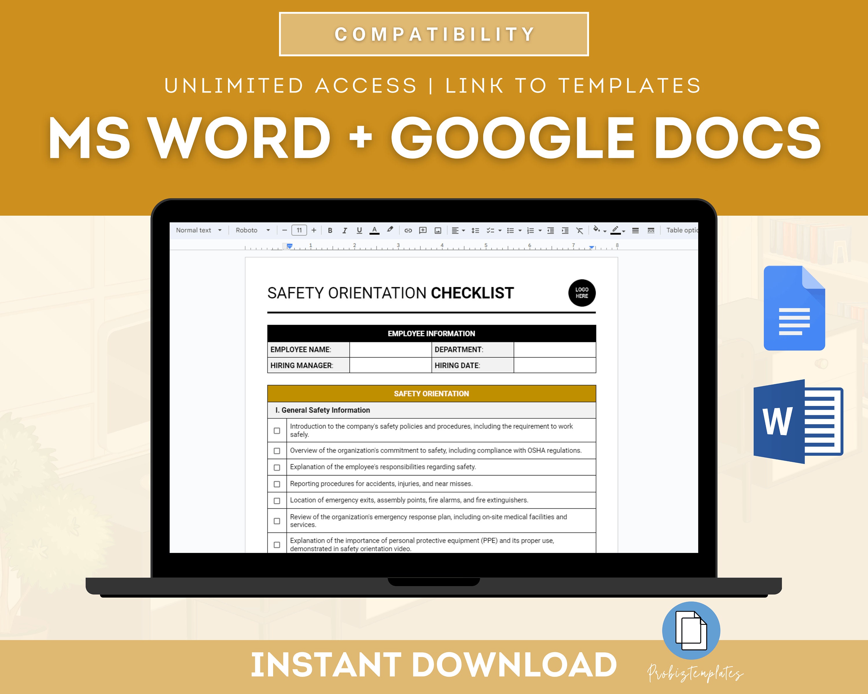Safety Orientation Checklist, Workplace Safety Introduction Checklist ...